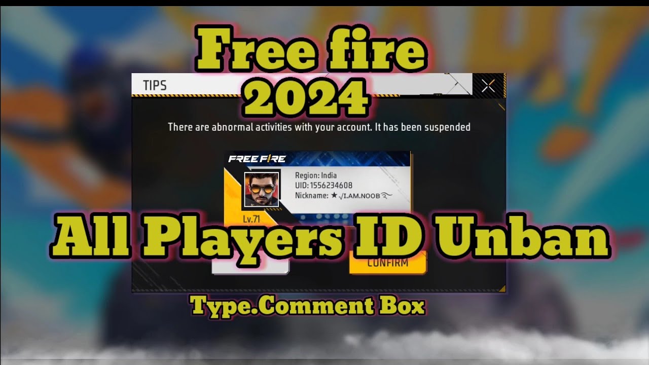 Free Fire Account Unban | FF Account Unban|Free Fire ID Unban Kaise ...