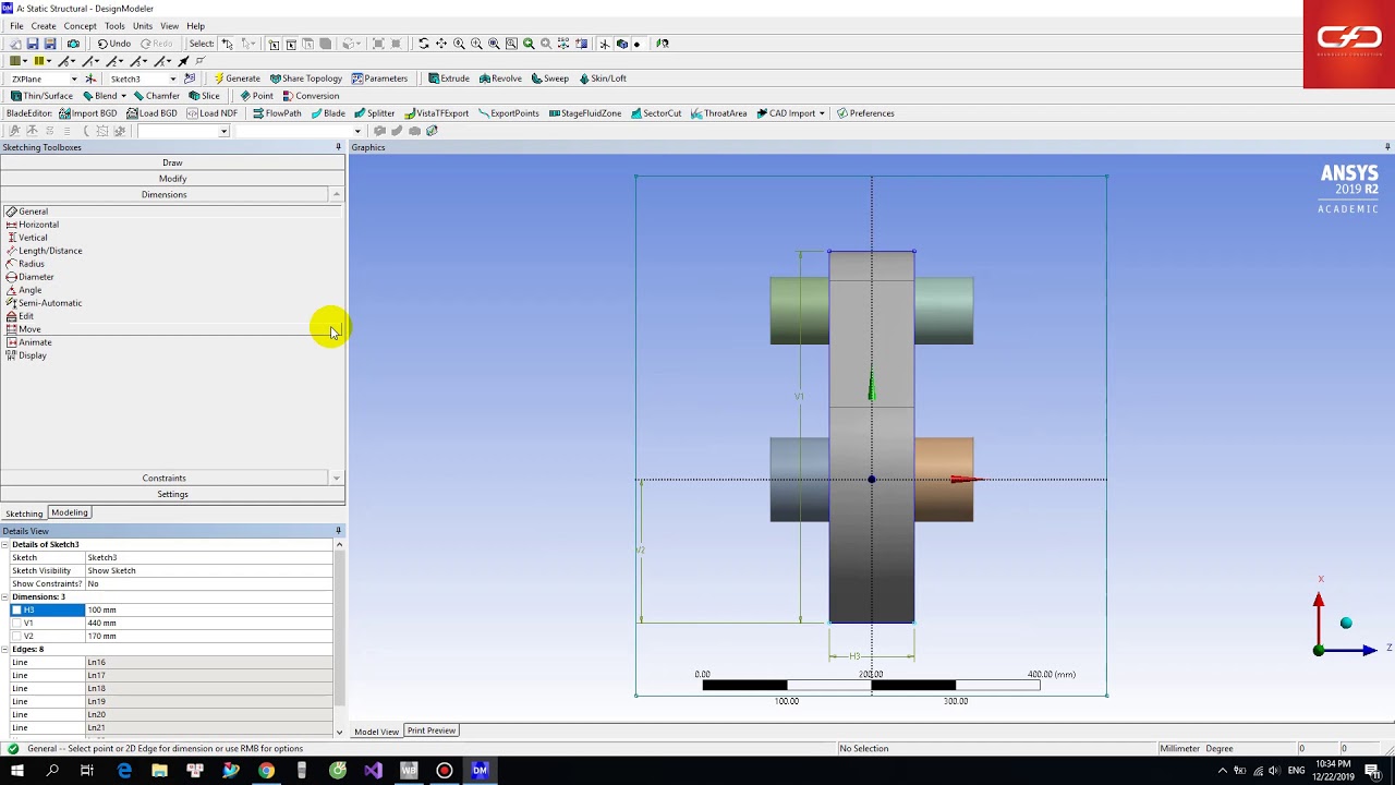 ANSYS STATIC STRUCTURAL 6_3 Surface Models Geometry - YouTube