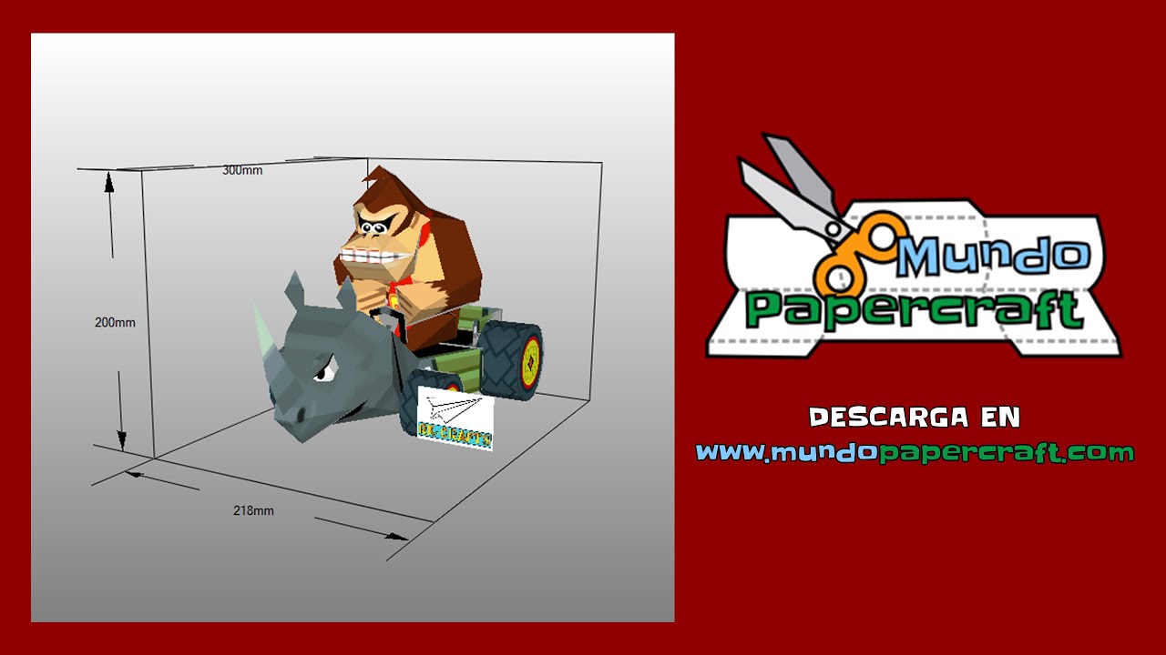 Donkey Kong de Papercraft - YouTube