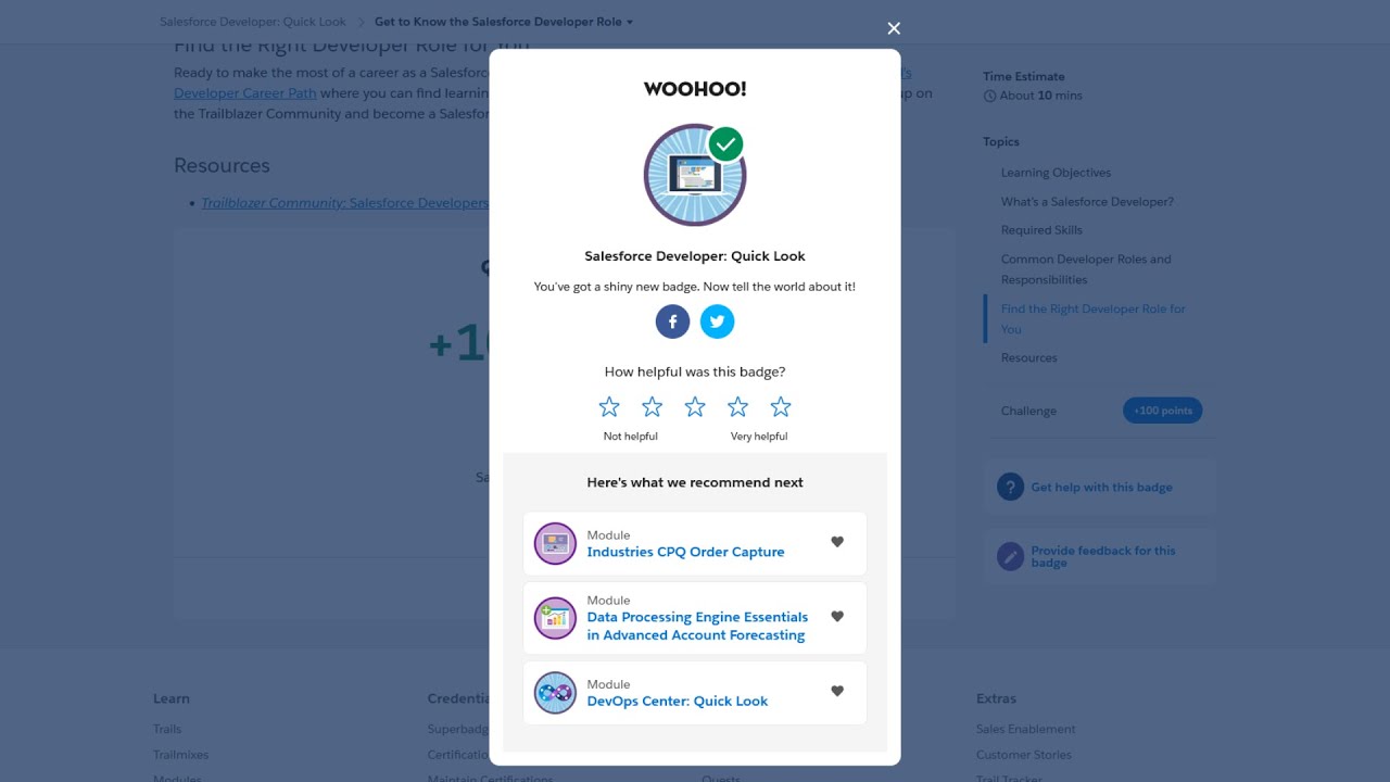 Salesforce Developer: Quick Look - Salesforce Trailhead - YouTube