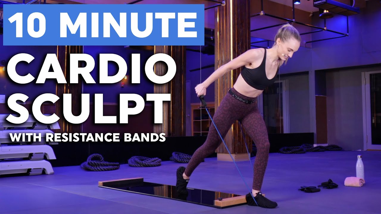 10 Minute Cardio Sculpt with Resistance Bands | Includes Warmup! - YouTube