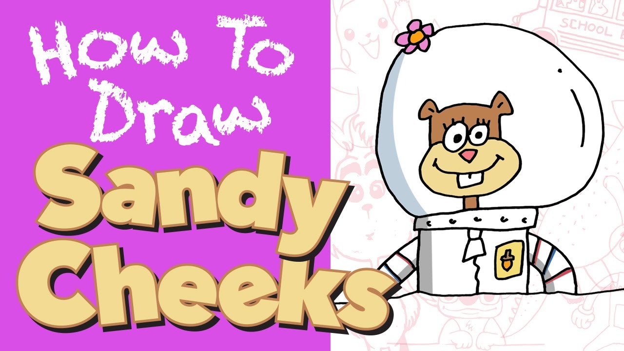 How To Draw Sandy Cheeks from SpongeBob SquarePants | Easy For Kids And ...
