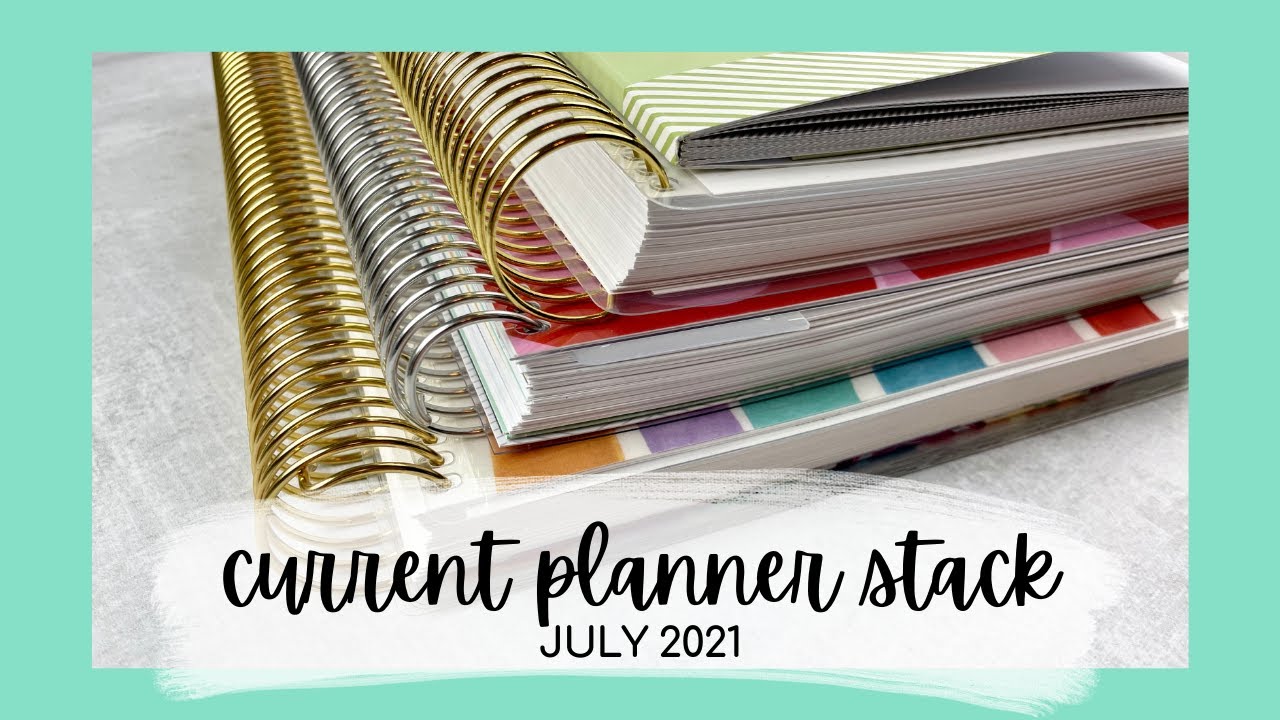 CURRENT PLANNER STACK! | updated planner line-up | JULY 2021 | tattooed ...