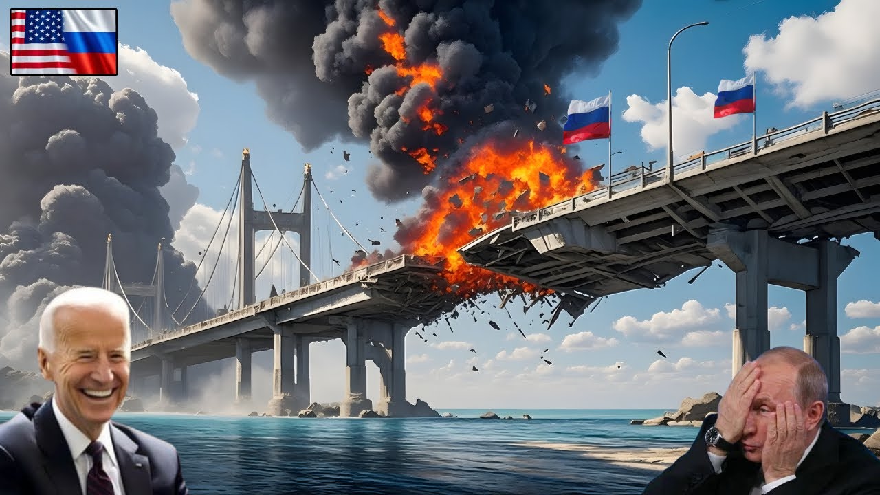 2 Minutes Ago! Crimean Bridge Collapses, 175 Russian Tanks Bombarded by ...