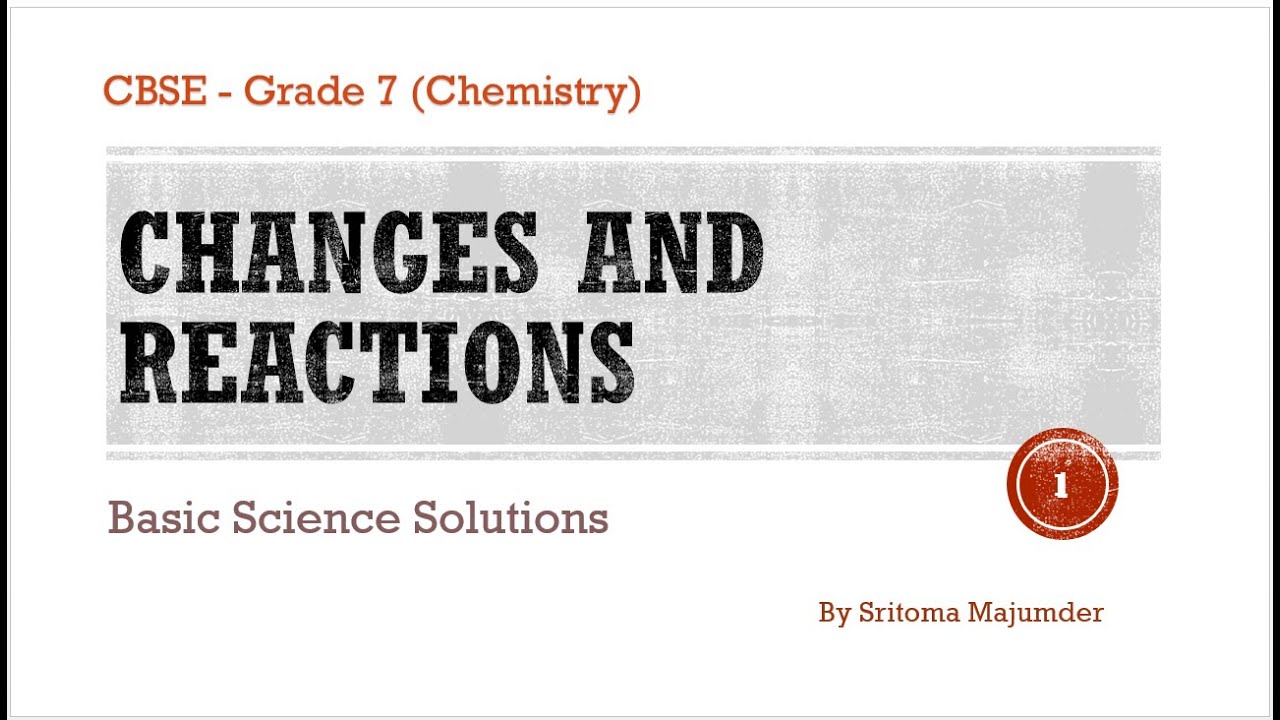CBSE - Grade 7 - Chemistry - Changes and Reactions - Basic Science ...