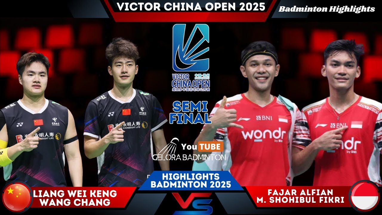 GUNCANG CHINA!! Liang/Wang (CHN) vs Fajar/Fikri (INA) | China Open 2025 ...