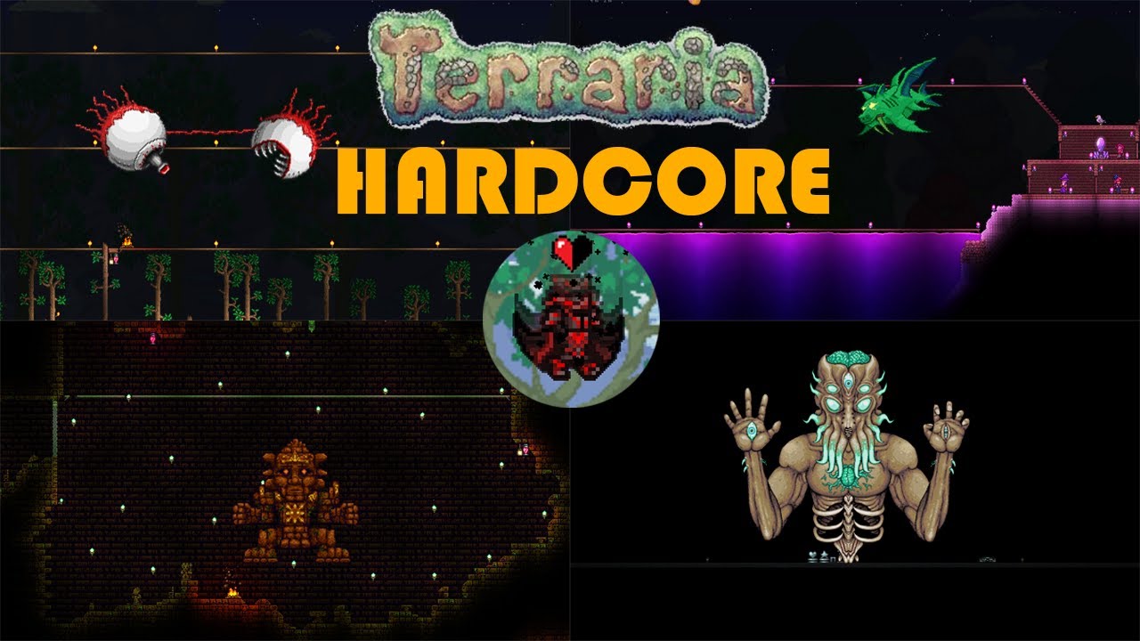 Beating all Hard Mode Bosses in Hardcore Terraria (Expert Mode) - YouTube