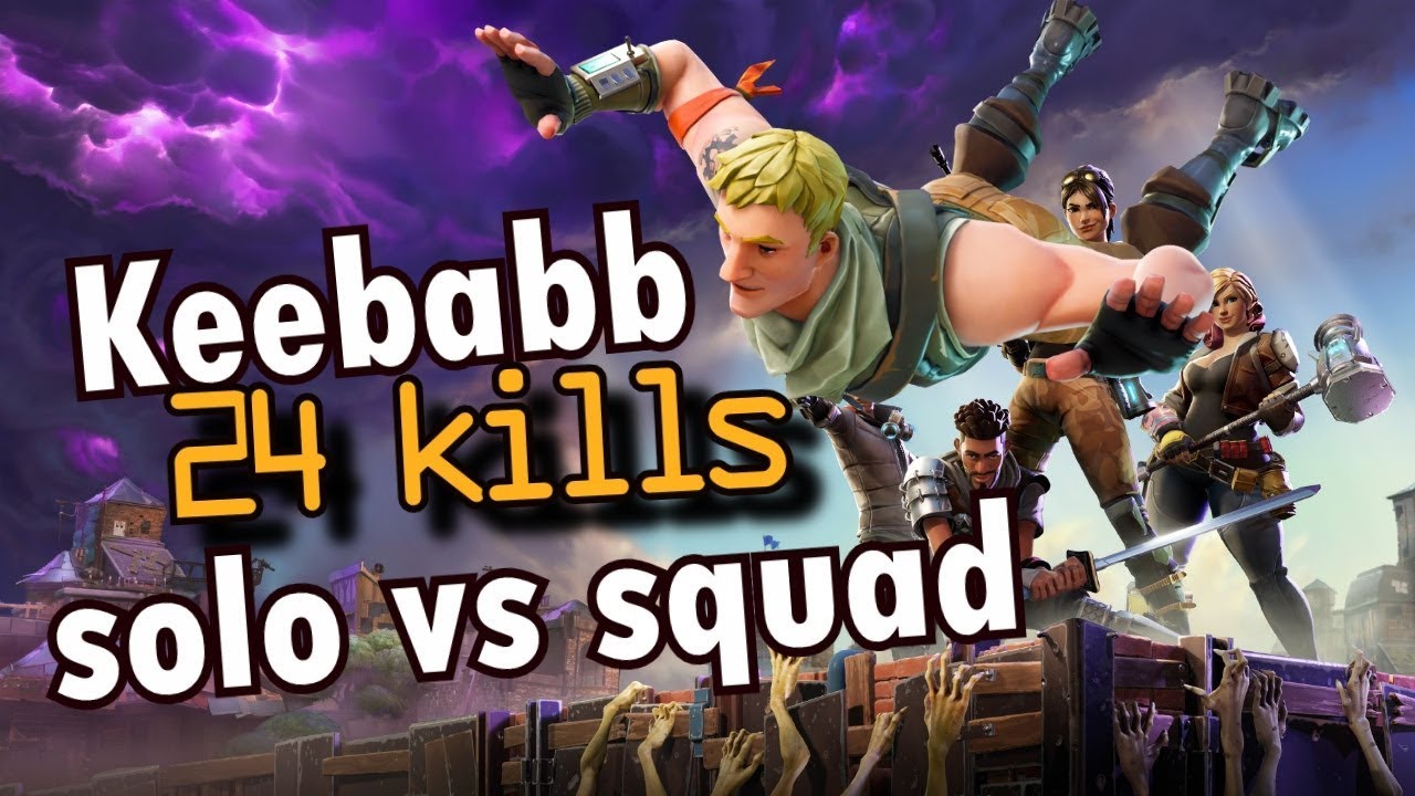 24 Kill Solo Squad Gameplay!! Fortnite Battle Royale Gameplay - Keebabb ...