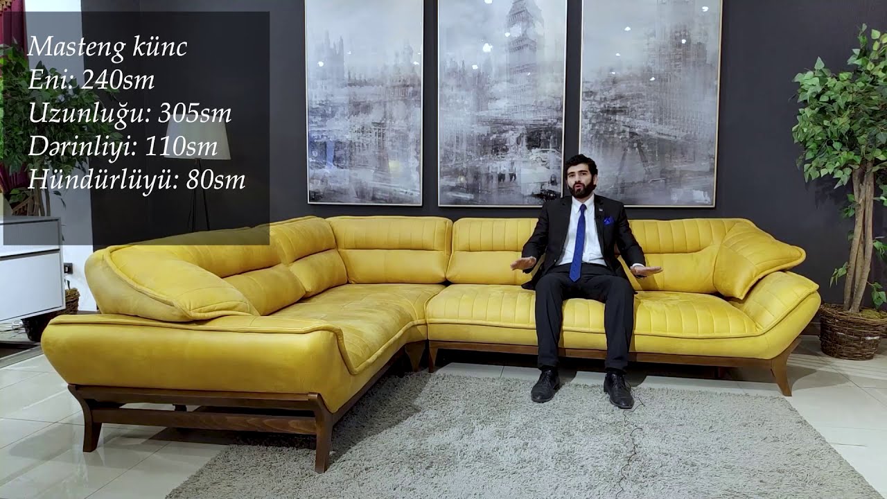 Saloglu Mebel - Masteng künc divan dəsti - YouTube