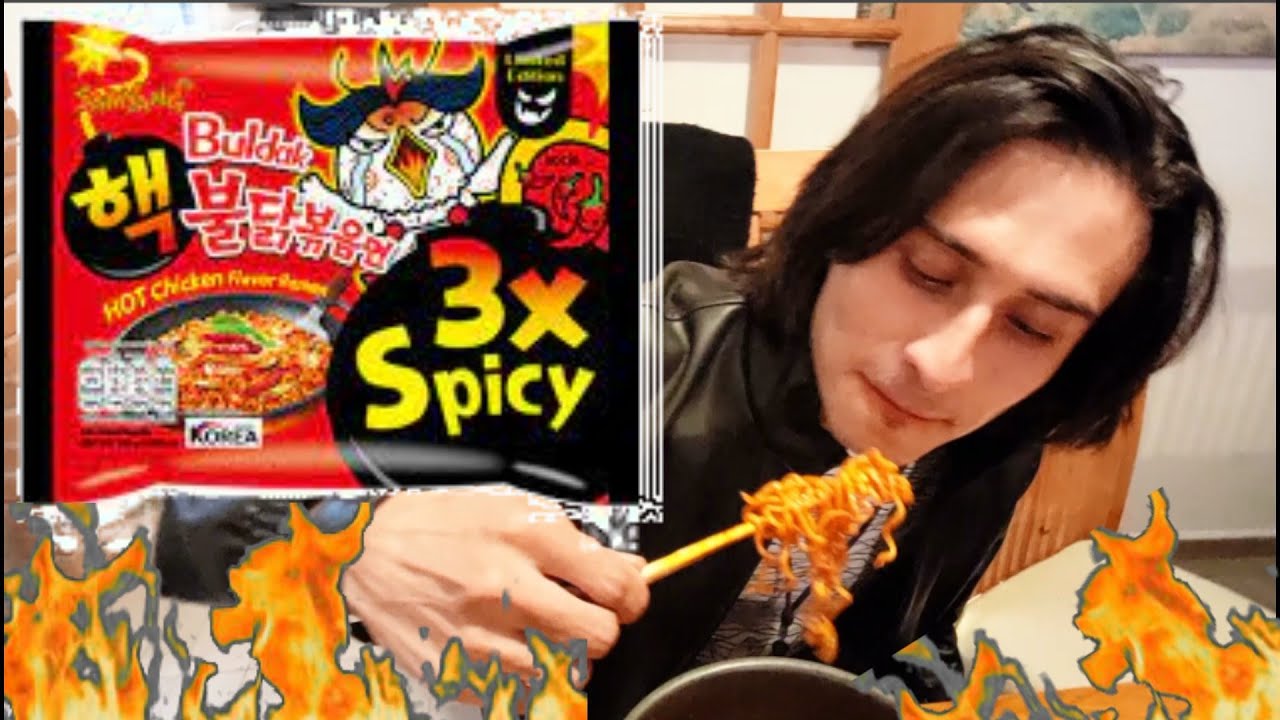 La sopa mas picante del mundo Buldak x3 Reacción - curiocity - YouTube