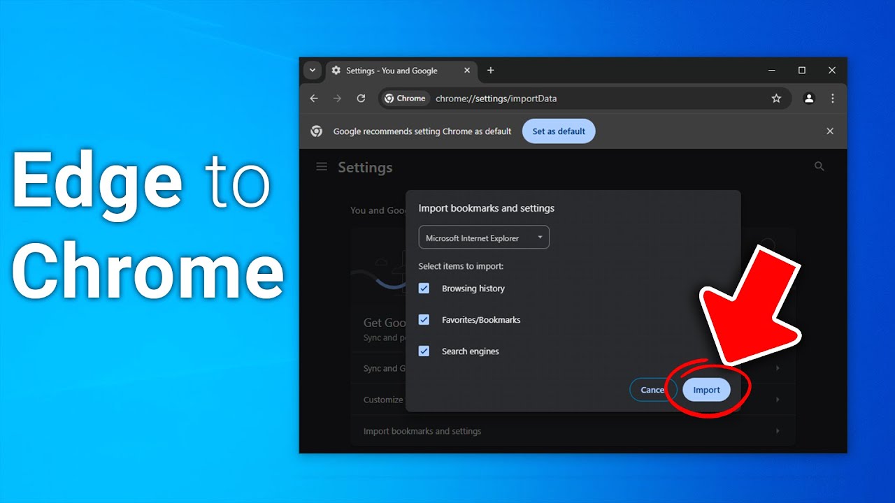 How to Import Browse History from edge to Chrome - YouTube