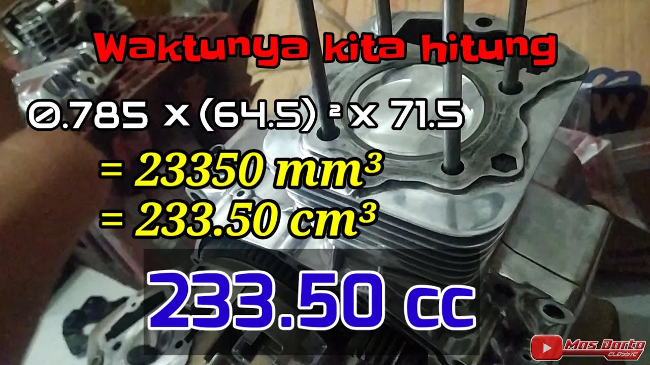 Cara menghitung cc dan rasio kompresi motor CB/GL/Tiger/Megapro mu lur ...