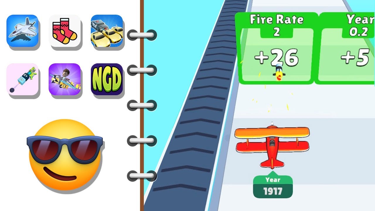 Plane Evolve Run, Sticker Match, Open The Road 3D, Merge and Shoot! 3D ...