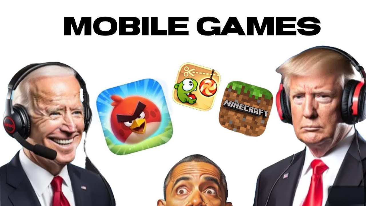 Presidents Play Mobile Games - YouTube