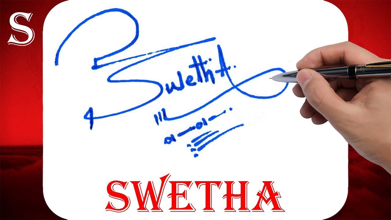 Swetha Name Signature Style | S Signature Style | Signature Style of My ...