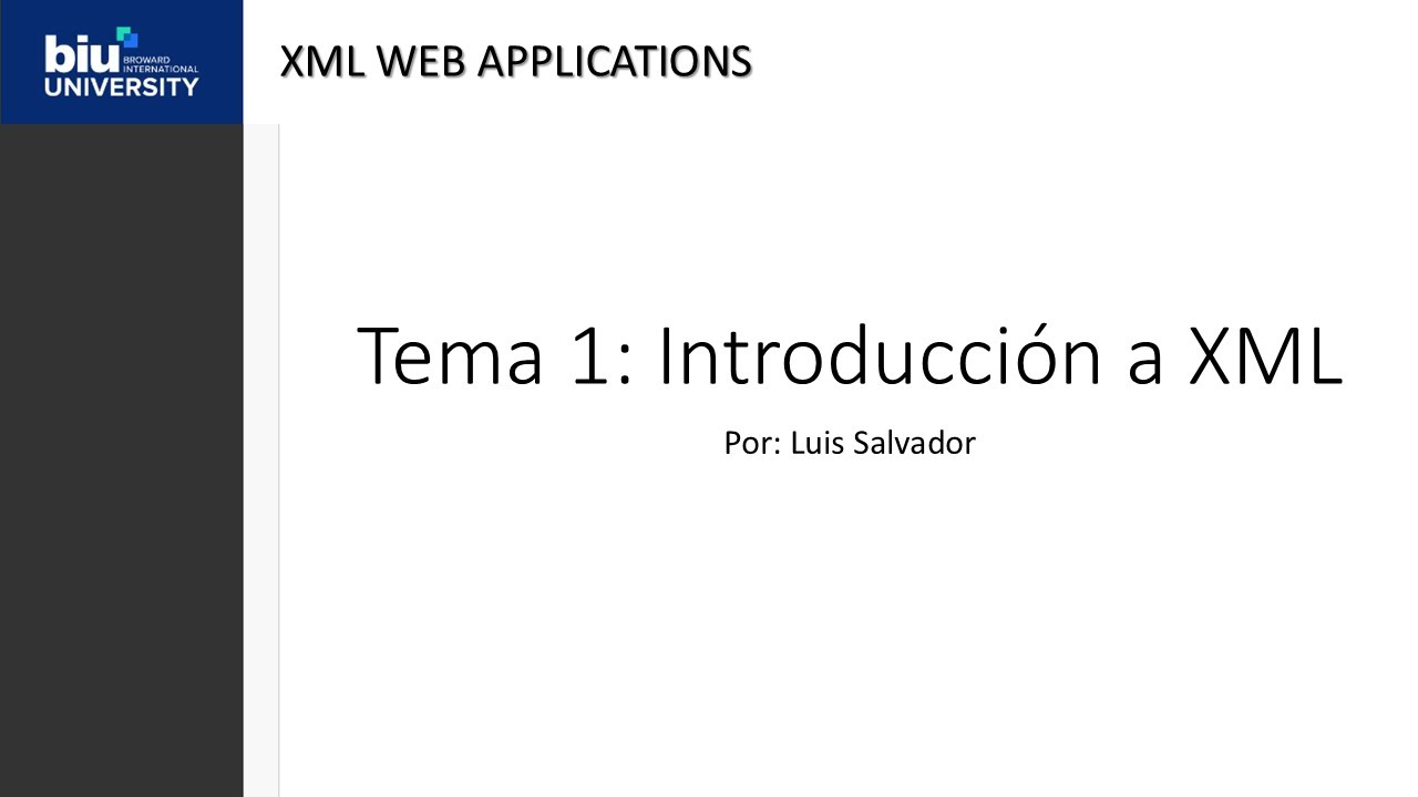 Tema 1: Introducción a XML - YouTube