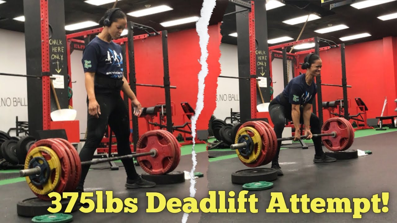 New PR attempt at 375lbs Deadlift - YouTube