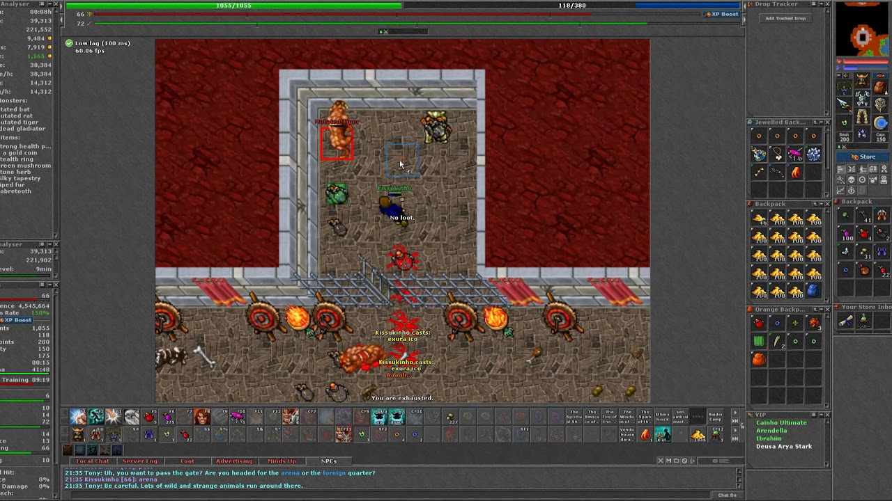 TIBIA - EK lvl 50+ hunt e task Mutated Rat e Mutated Tiger 250k h - YouTube