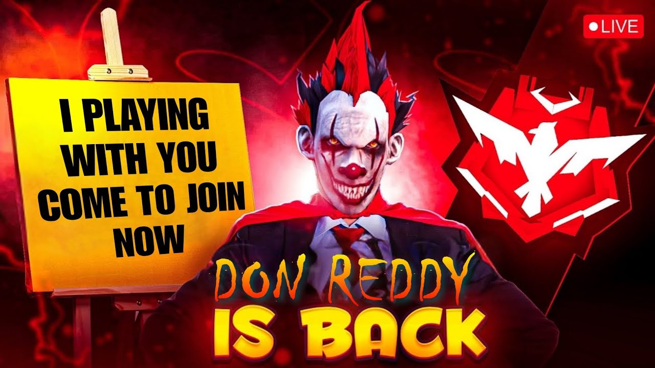 FREE FIRE LIVE STREAMING || DON REDDY IS BACK || #fflive #ff #streming ...