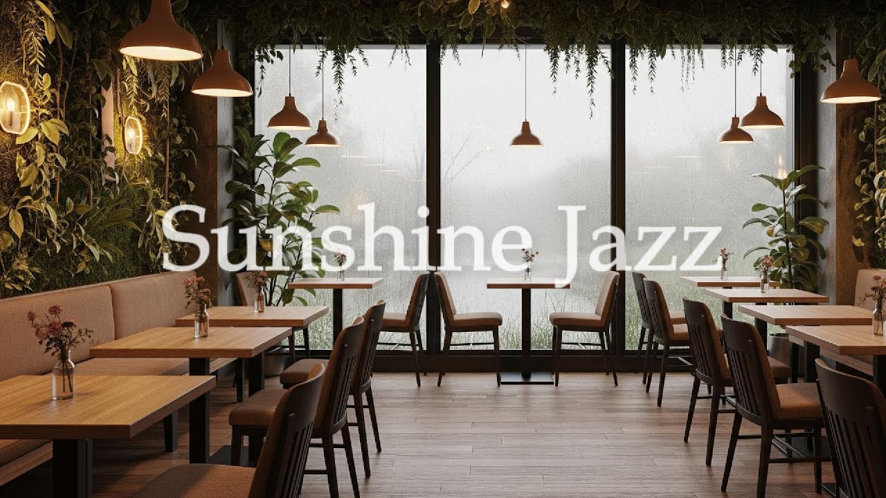 Summer Jazz Café 🌿 Cozy & Fresh Instrumental Vibes with Greenery ...