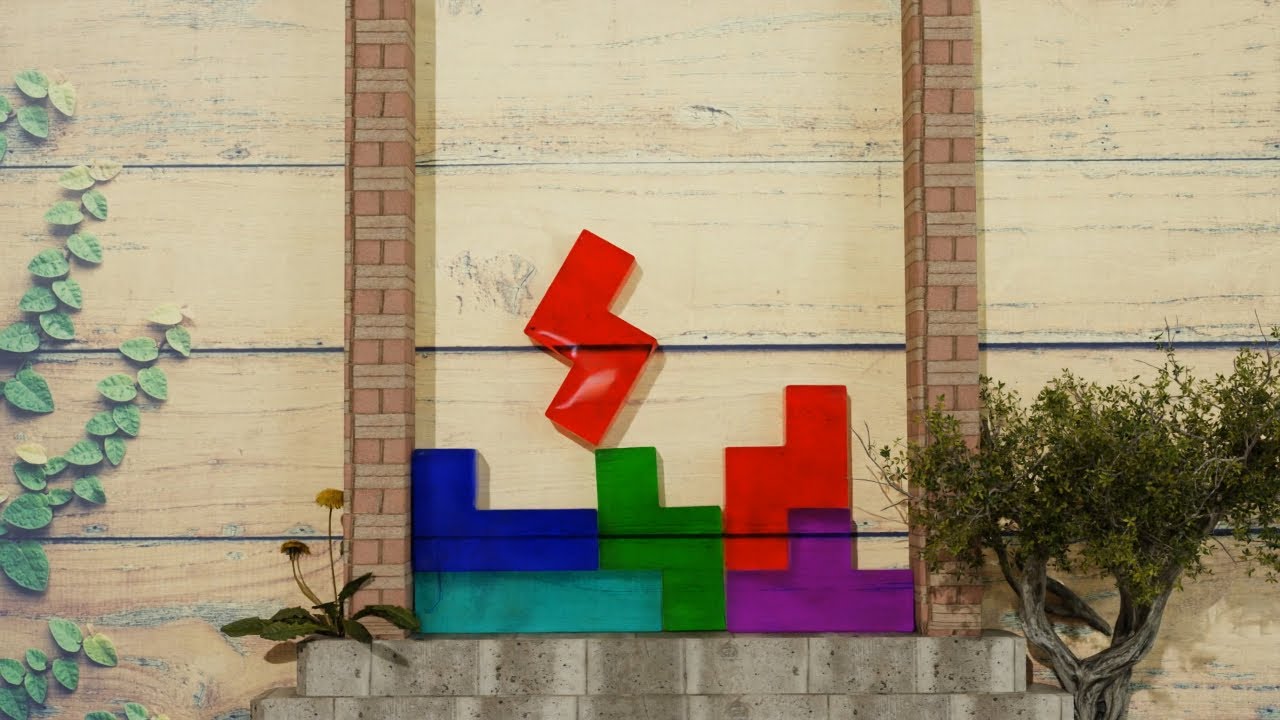 Jelly Tetris in Country Yard Softbody Simulation V8 - YouTube