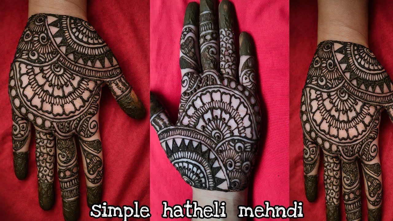 Easy Hatheli Mehndi Design for Beginners | Simple Filling Trick - YouTube