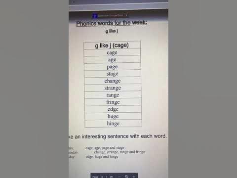 Phonics: g sounds like j (soft g) - YouTube