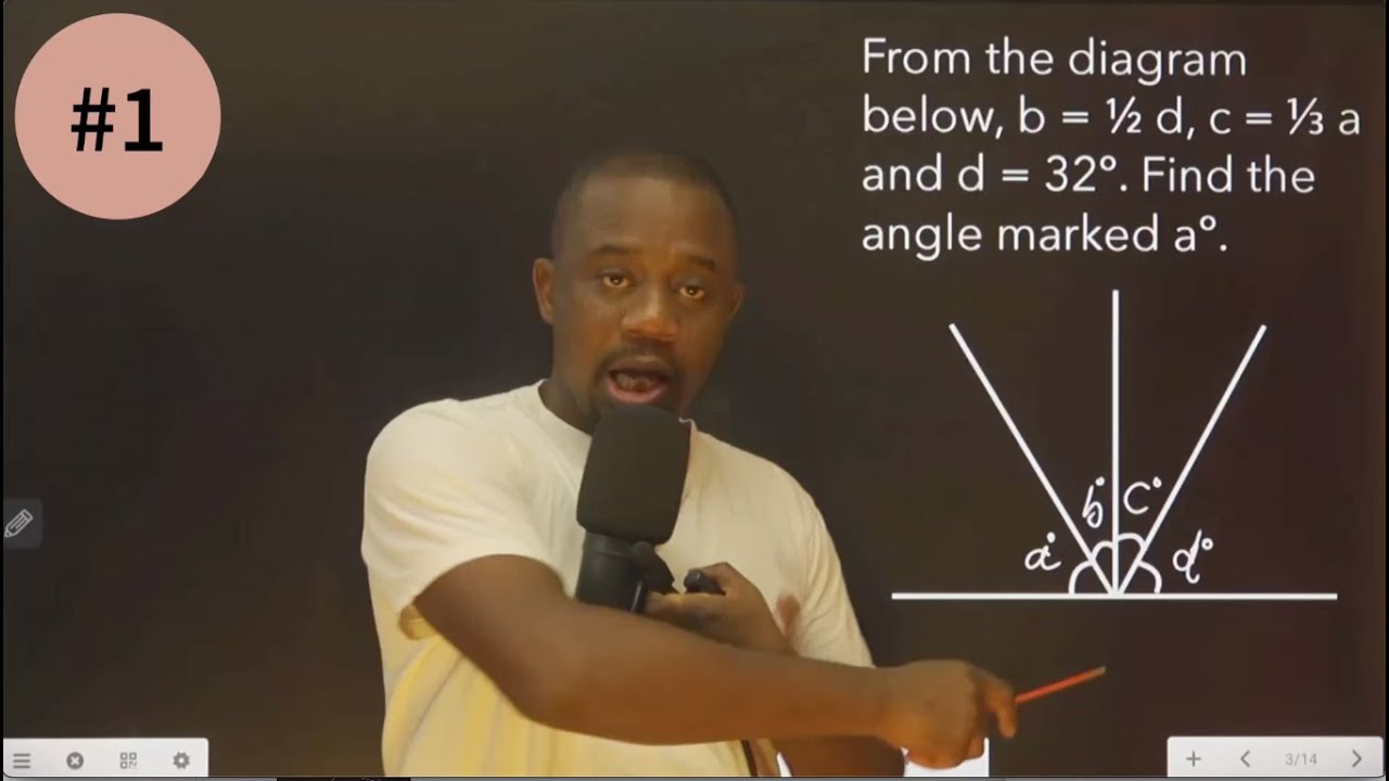 Geometry of straight lines | Angle on a straight line - Example 1 - YouTube