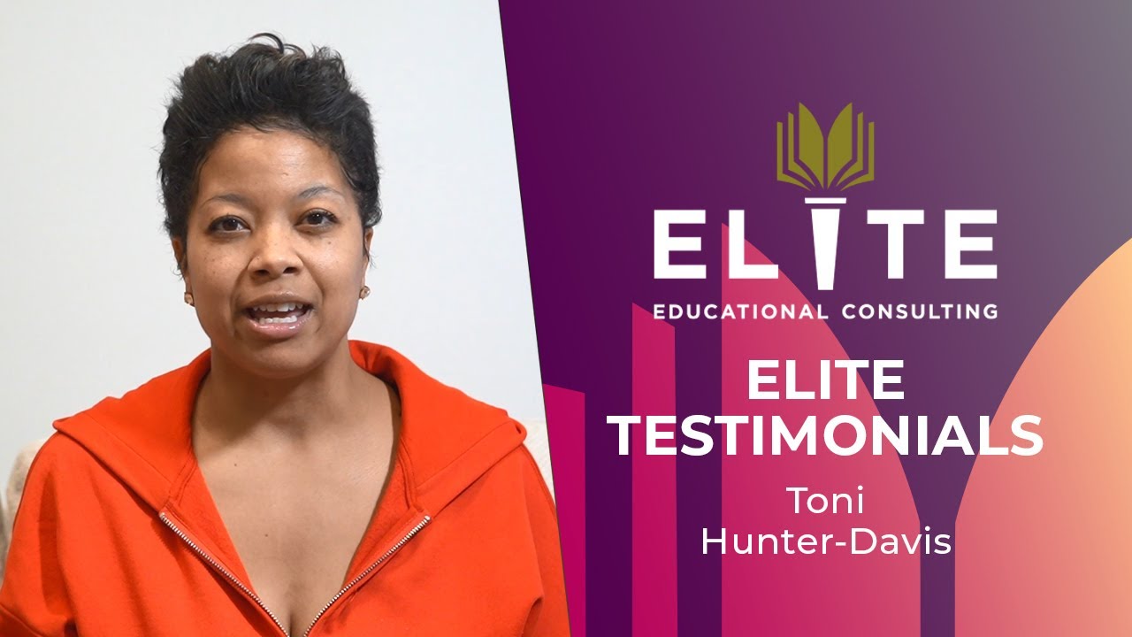 TONI HUNTER-DAVIS - TESTIMONIAL - ELITE EDUCATIONAL CONSULTING - YouTube