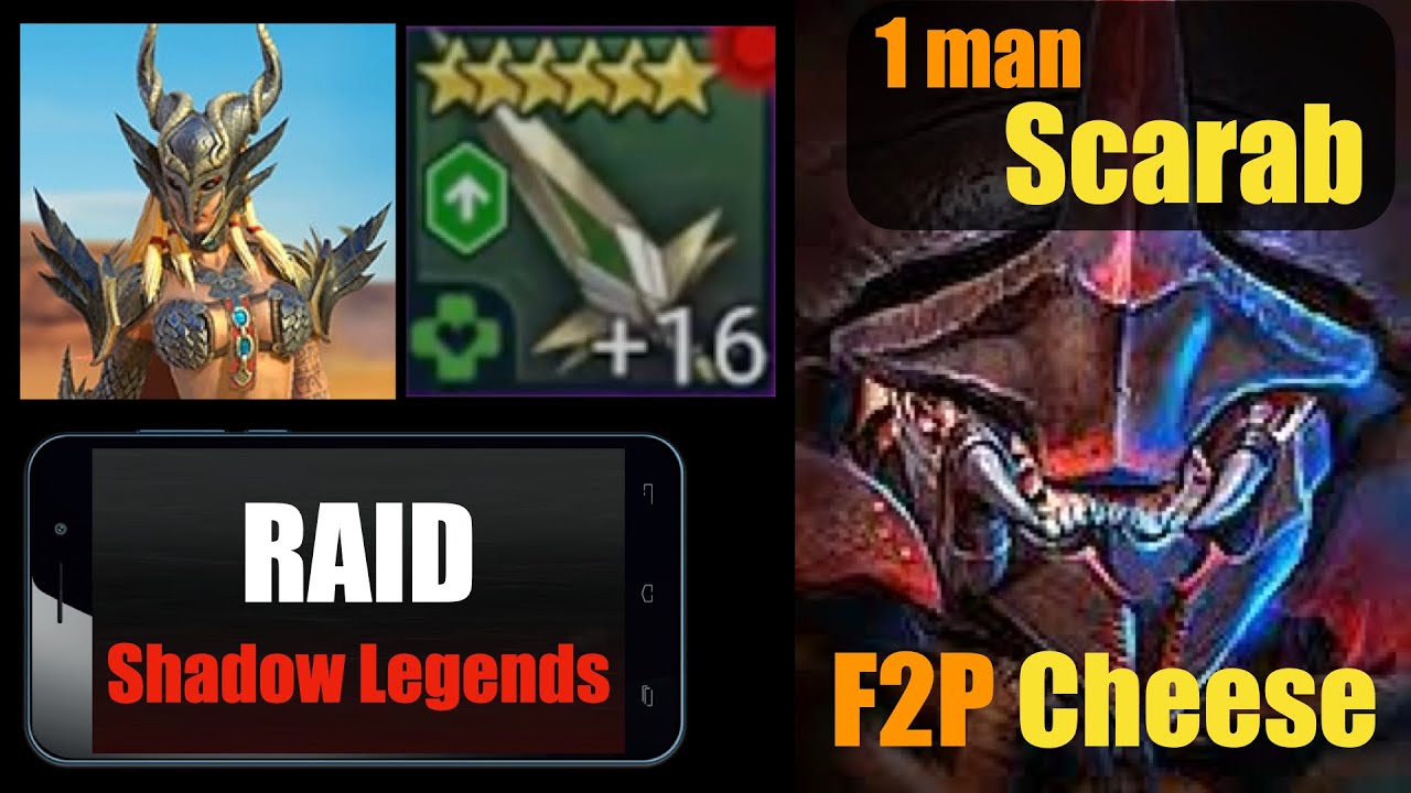 [Raid Shadow Legends] Scarab King F2P Cheese - Doom Tower 100 - Scyl of ...