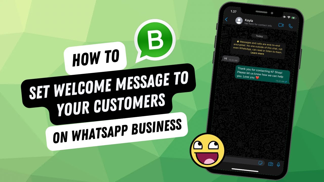 How To Set Welcome Message On Your WhatsApp Business - YouTube