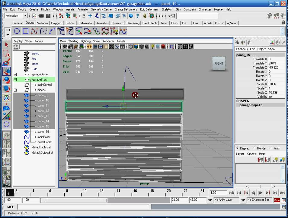 How to Rig a Garage Door in Maya (Part 2) - YouTube