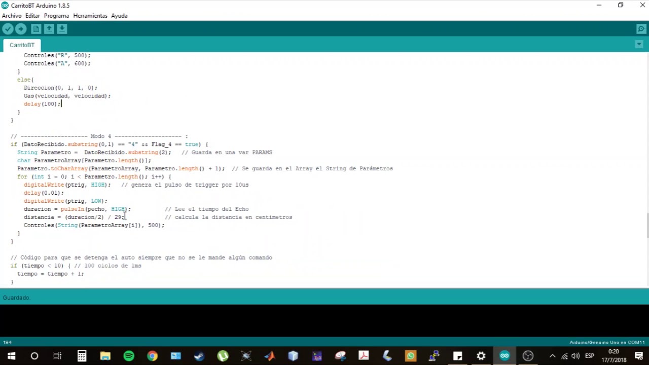 Carrito con Arduino - Bluetooth con JAVA - 4 Modos de Funcionamiento ...