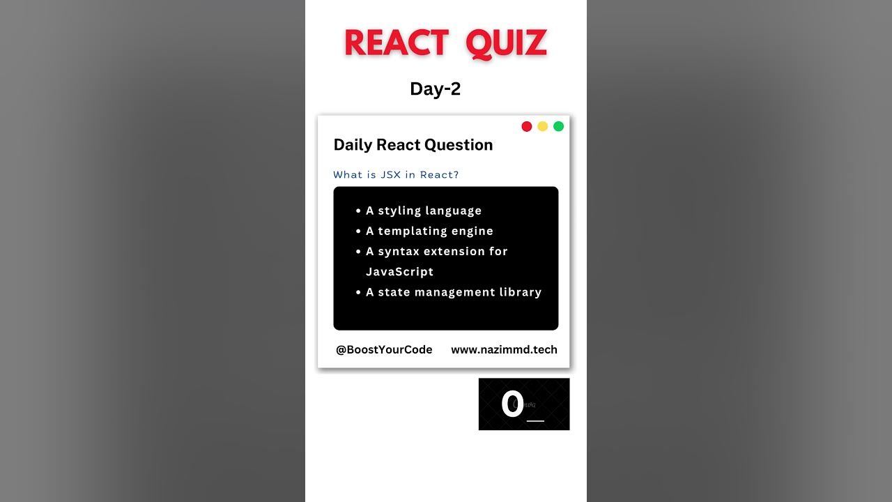 React JS Coding Challenge Day - 2 🔥 #shorts #youtubeshorts #viralvideo #reactjs #quiz - YouTube