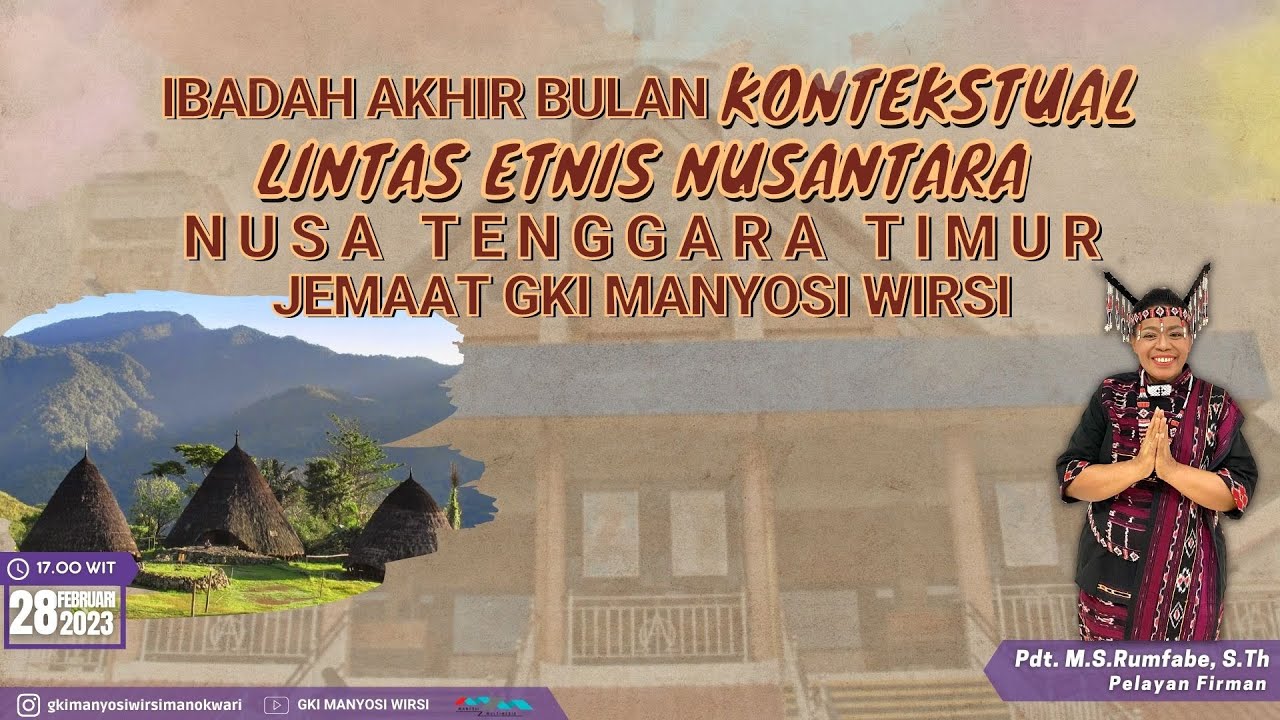 Ibadah Kunci Bulan Jemaat GKI Manyosi Wirsi, 28 Februari 2023 - YouTube