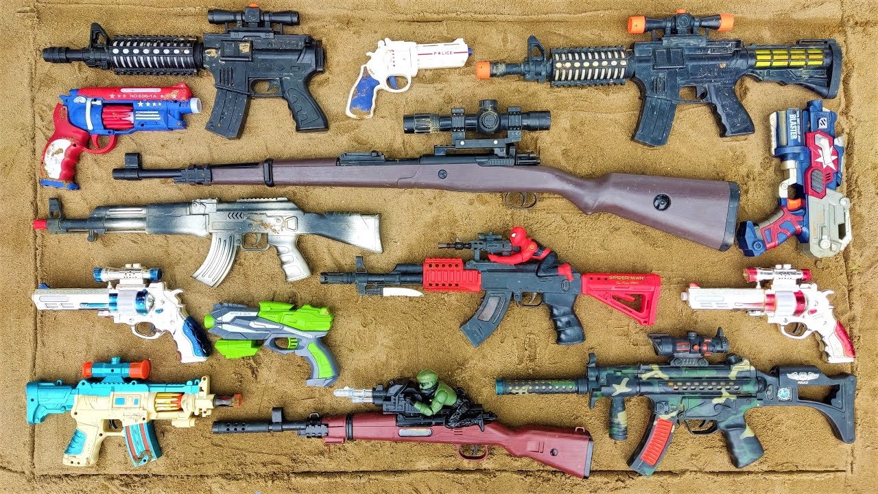 Mengumpulkan 7 Sniper Gun dan 3 AK47 Gun Sniper X Shot Gun Nerf Sniper ...