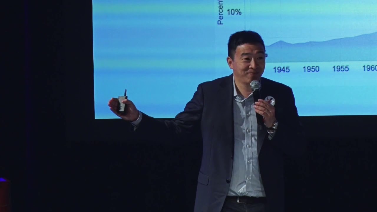 Best Powerpoint Presentation by Andrew Yang on Automation, UBI etc ...