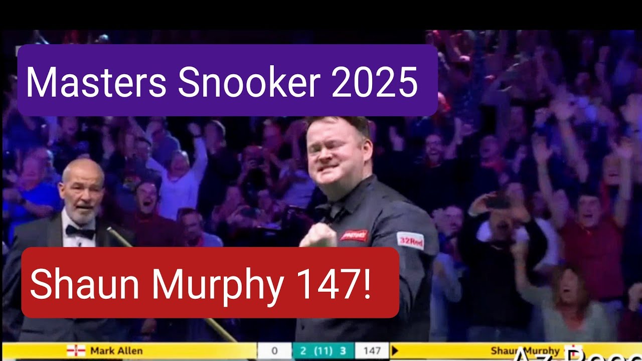 KBV-1300 147!! Shaun Murphy Makes a 147 at the 2025 Masters Snooker ...