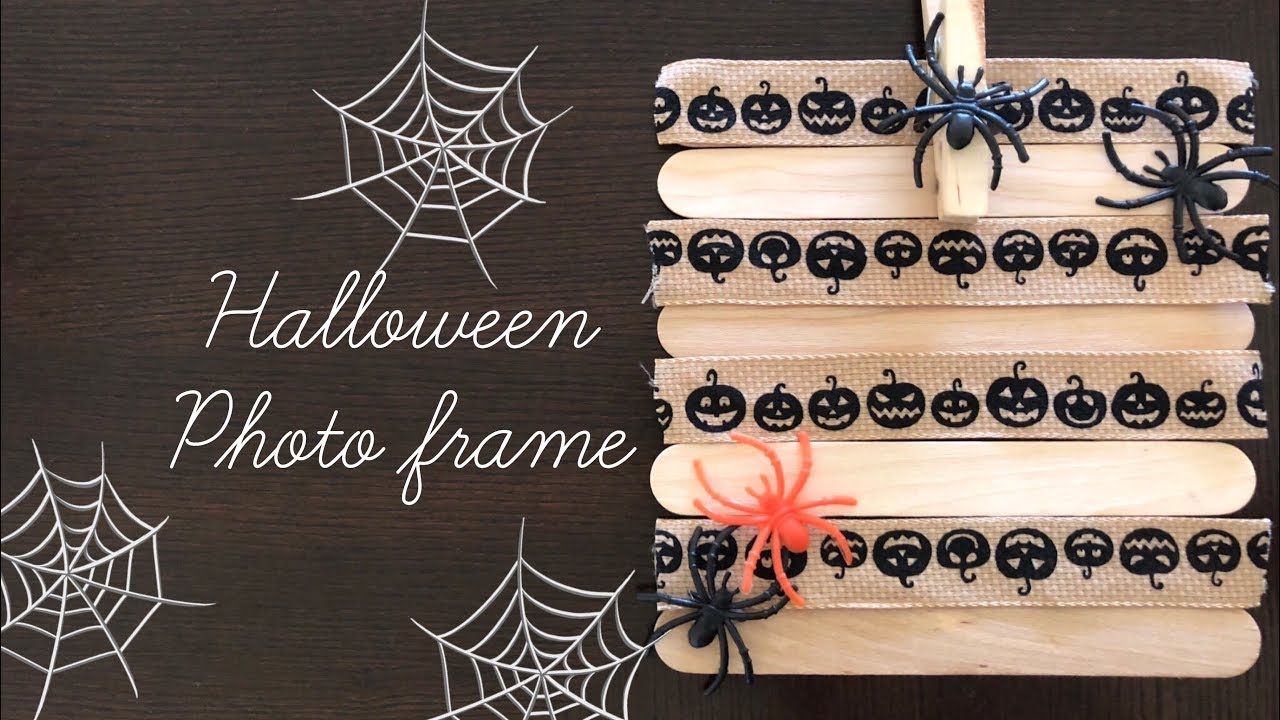 DIY Halloween Photo Frame | halloween crafts for kids - YouTube