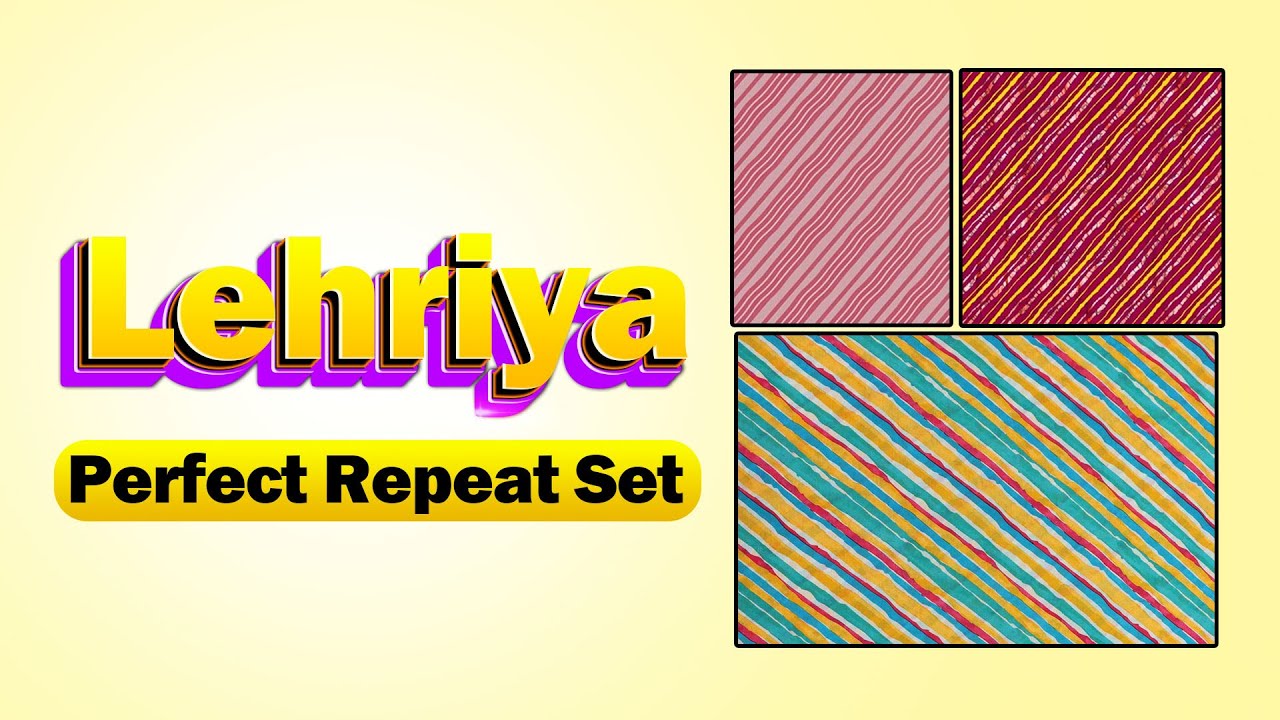 How to Make Lehriya Pattern Repeat? | How to Set Repeat Design in ...