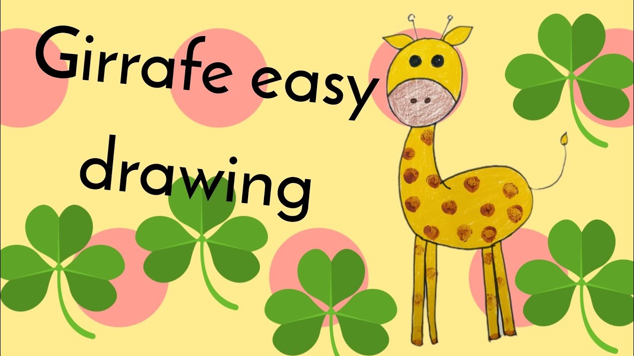 how to draw a giraffe . easy and quick - YouTube