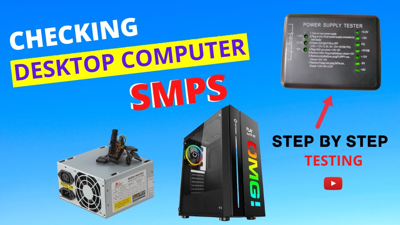 How To Checking Desktop Computer SMPS I Power Supply Tester দিয়ে ...