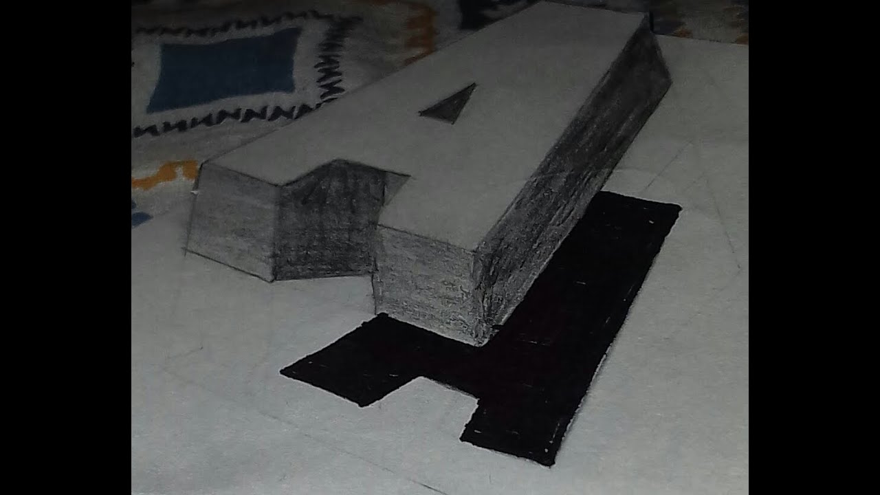 3D drawing | Letter floating in air I Drawings for beginners | drawings ...