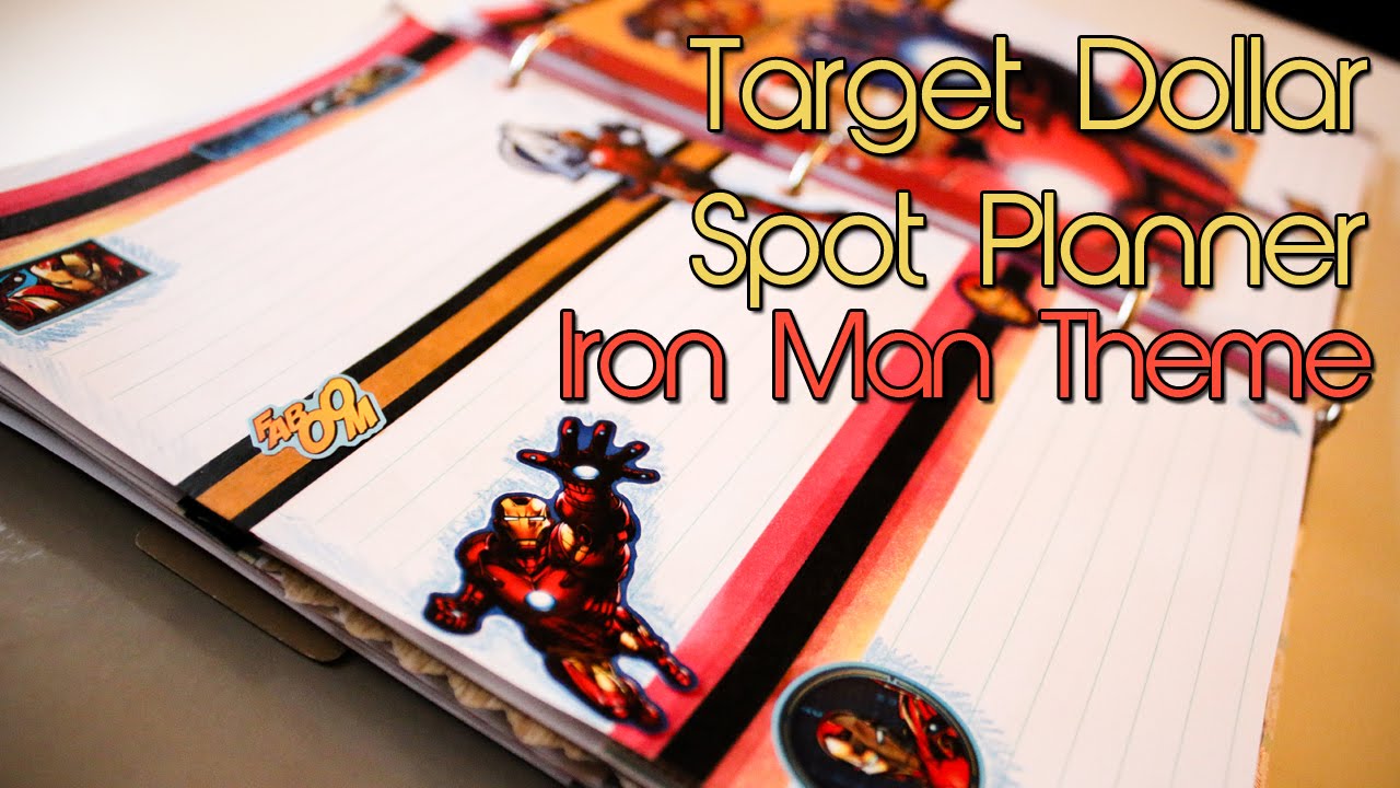 Plan With Me | Target Dollar Spot Planner | Iron Man Theme | Marvel ...