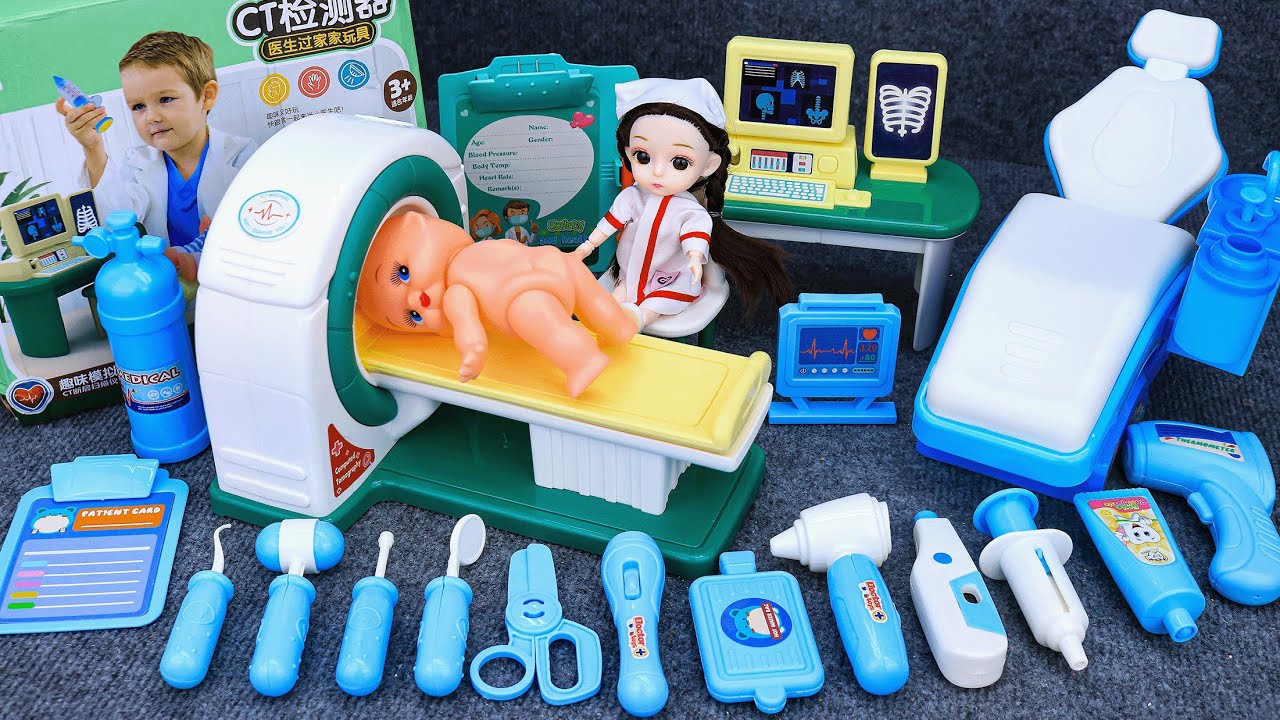65 Minutes Satisfying Unboxing Cute Cute Blue Doctor Playset, Doctor ...
