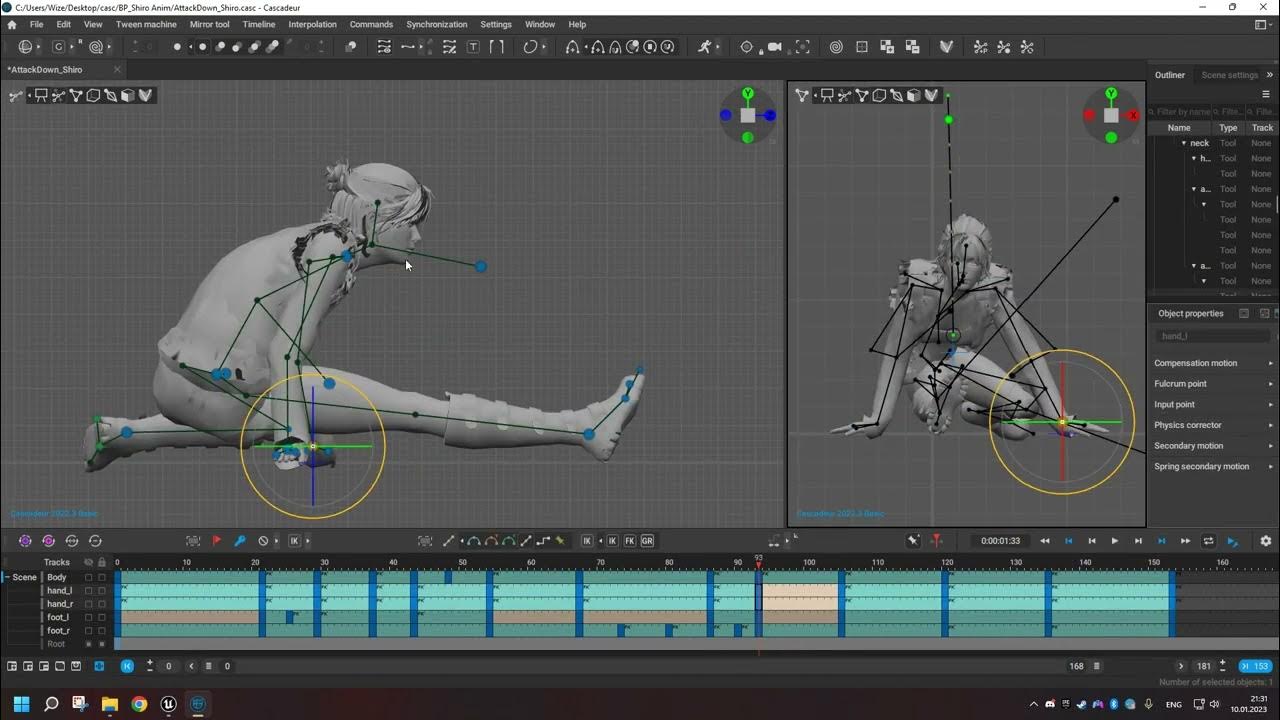 Creating animation in Cascadeur #5 - YouTube