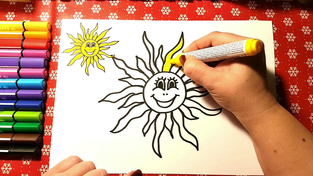 Nacrtaj Sunce // Drawing Sun // Sonne - YouTube