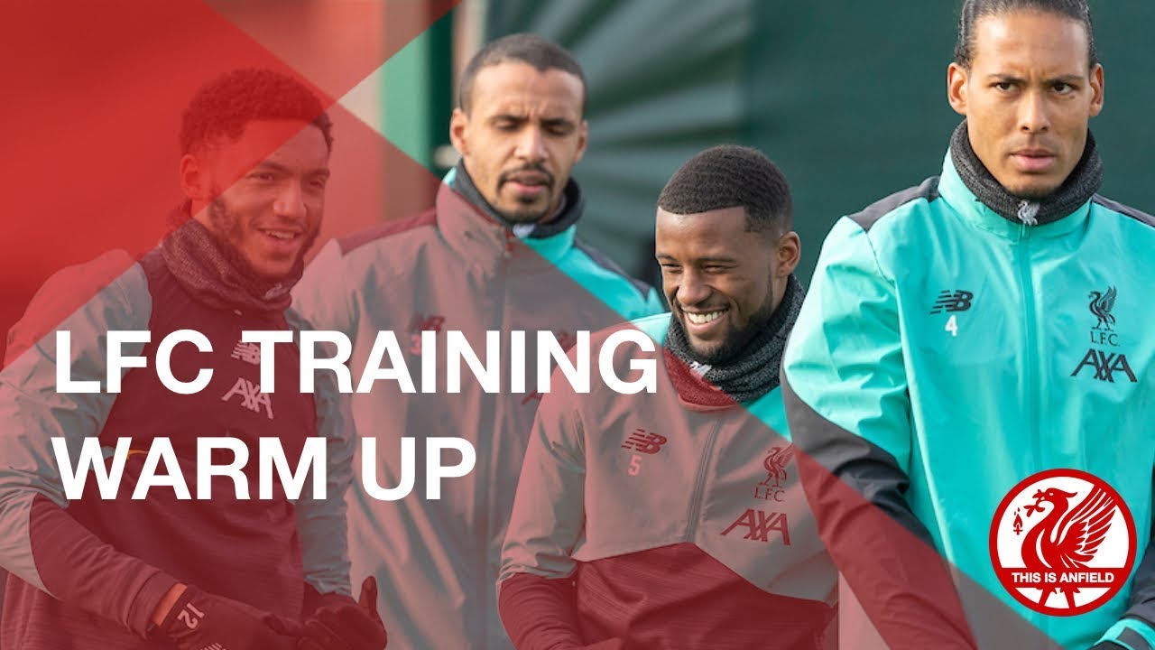 Liverpool training pre-Atletico: Warm up and passing - YouTube