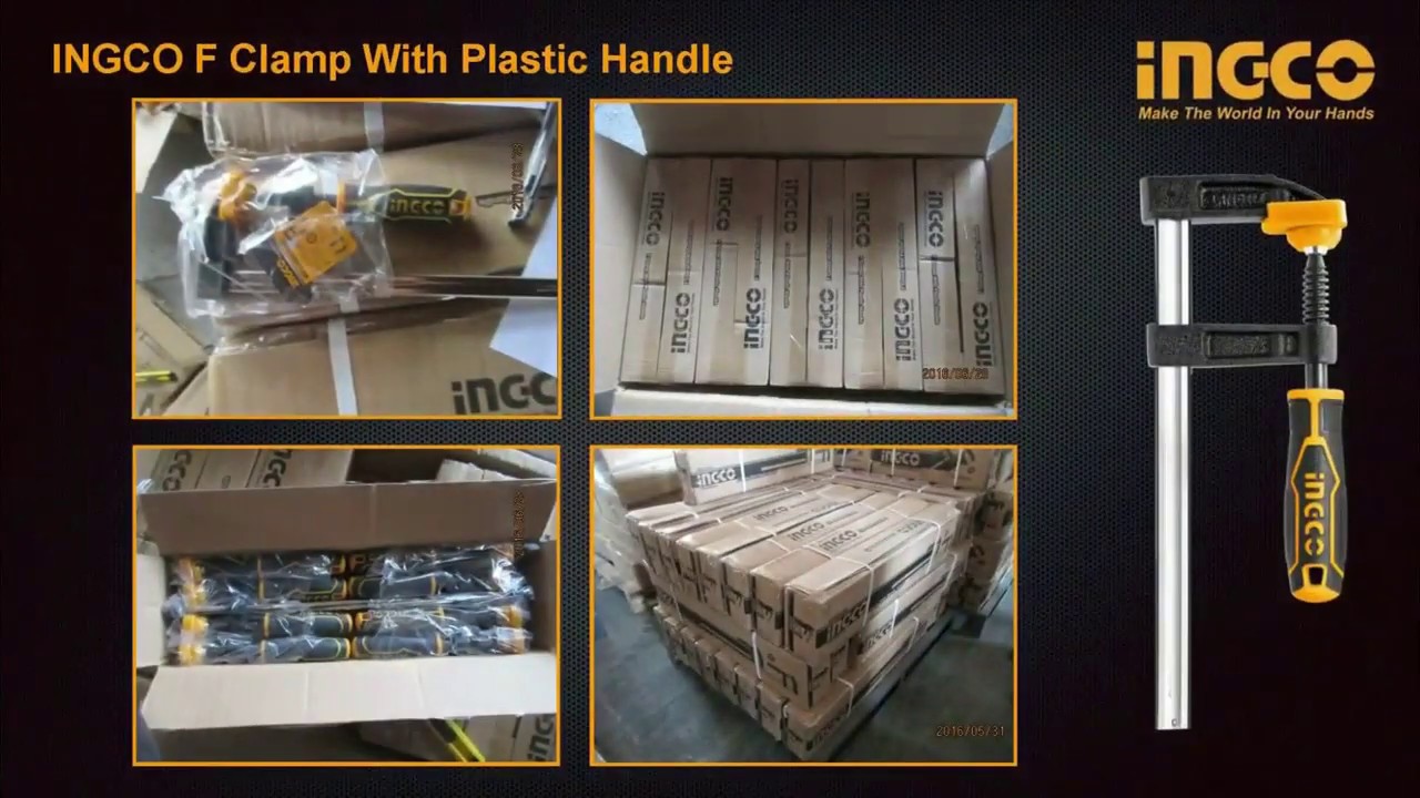 ingco product F Clamp with Plastic Handle - YouTube