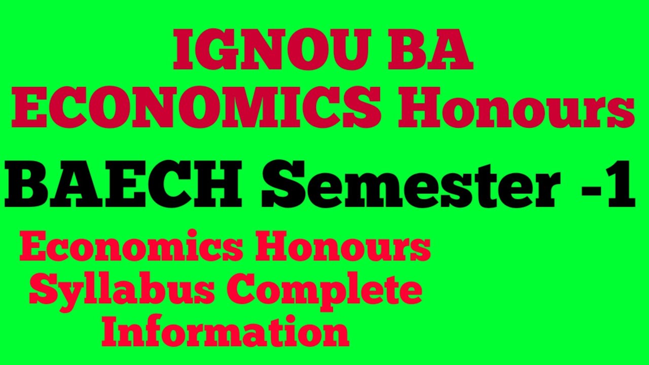 IGNOU BA ECONOMICS Honours Syllabus Structure YouTube ignou-ba-economics-honours-syllabus-structure-youtube